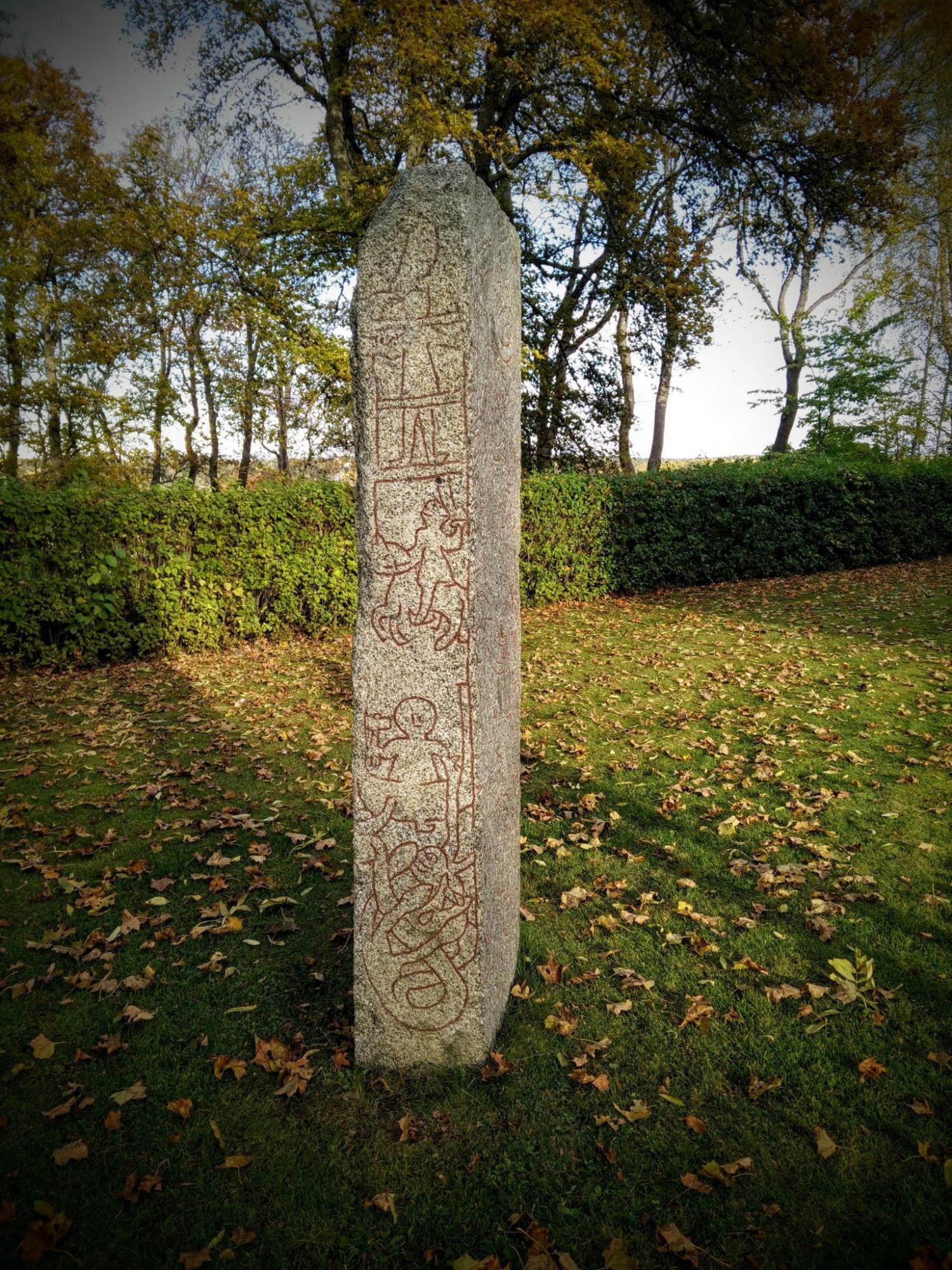 The Altuna Runestone depicting Thor fishing for Jörmungandr and ...